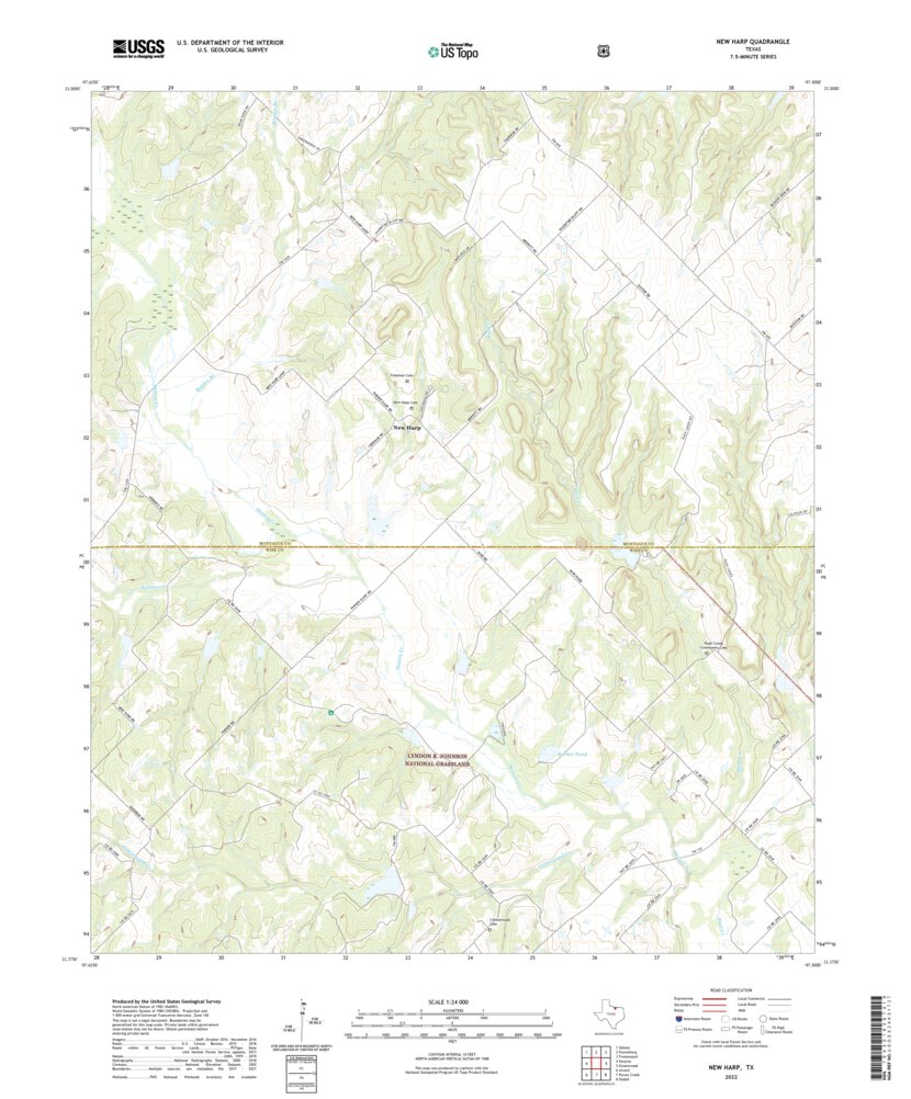 New Harp, TX (2022, 24000-Scale) Map by United States Geological Survey ...