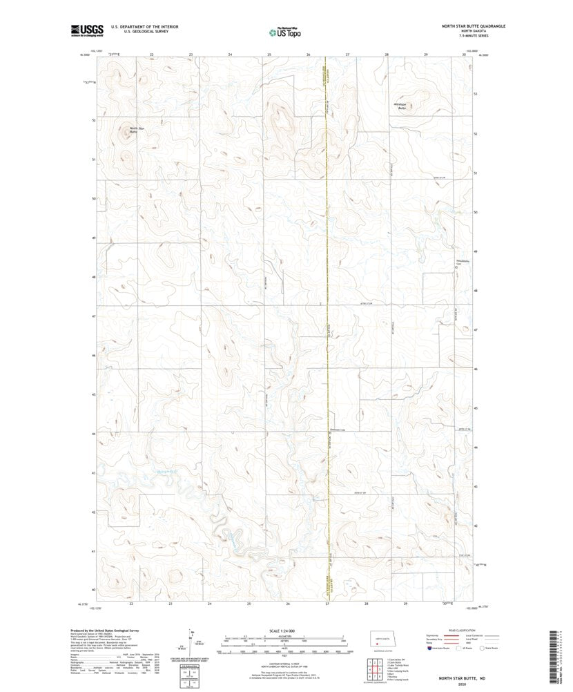 North Star Butte, ND (2020, 24000-Scale) Map by United States ...