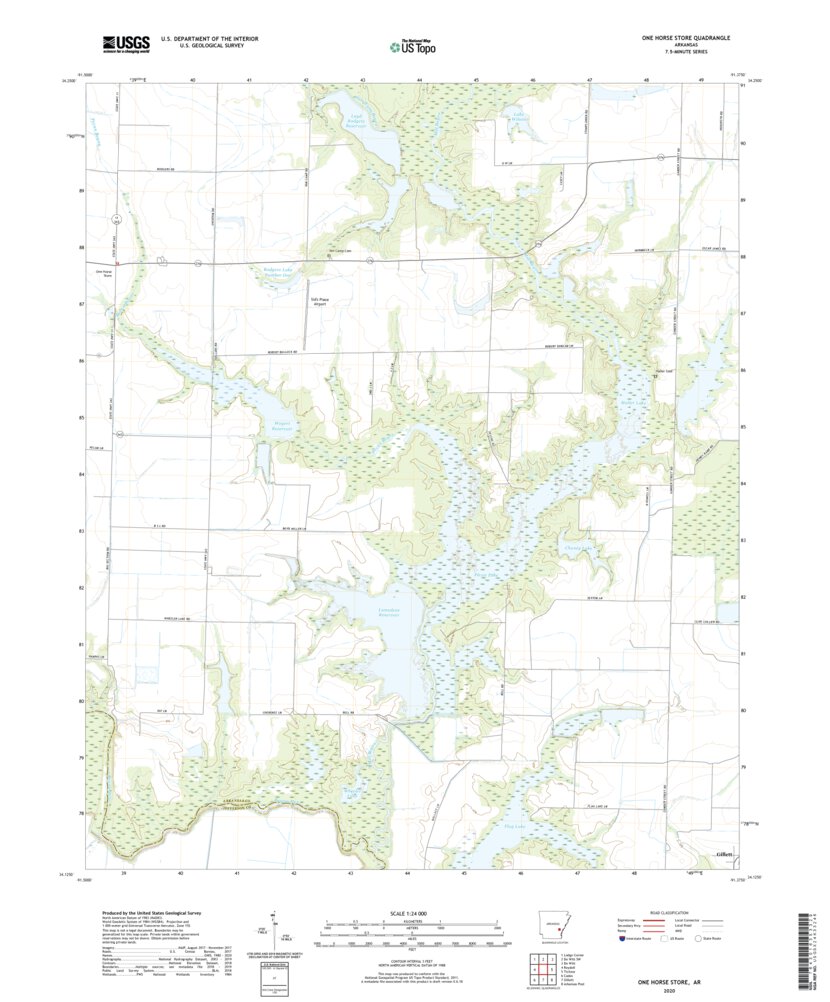 One Horse Store, AR (2020, 24000-Scale) Map by United States Geological ...