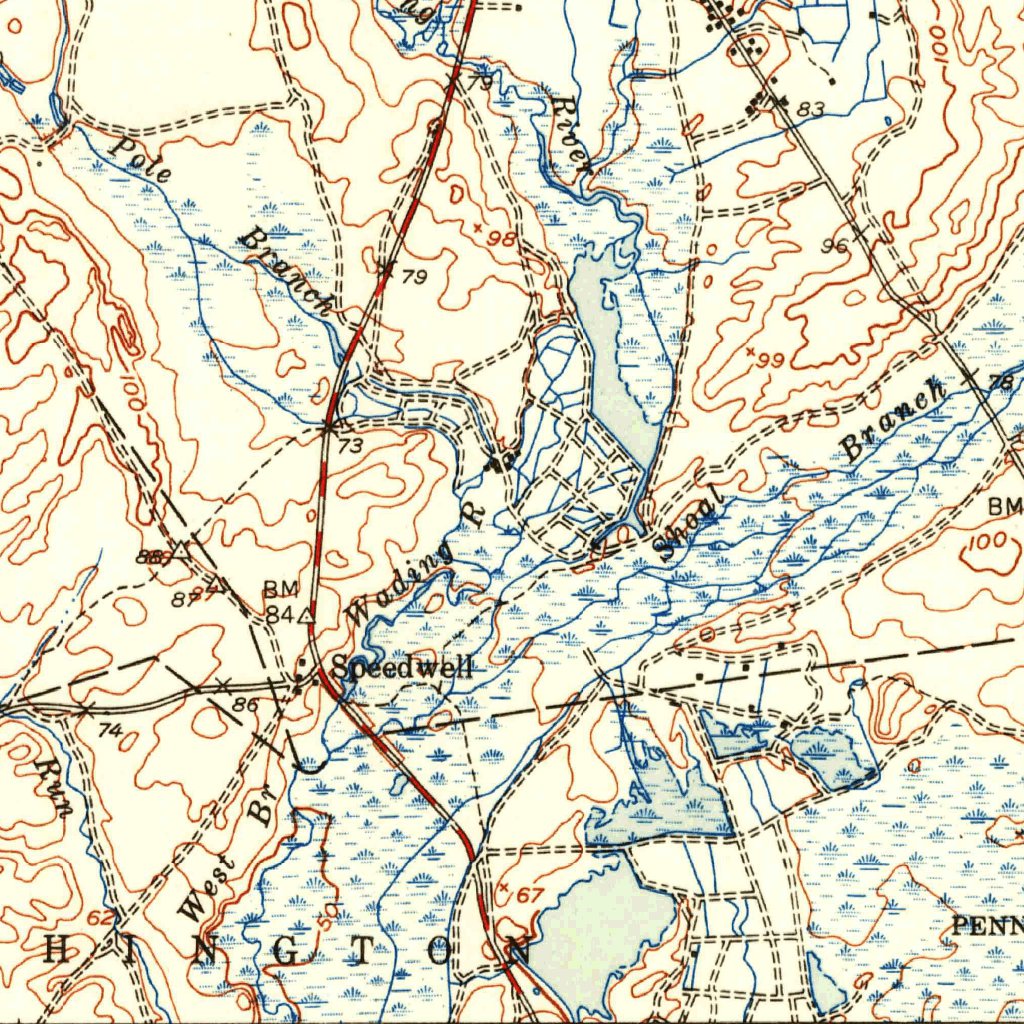 Pemberton, NJ (1949, 62500-Scale) Map by United States Geological ...