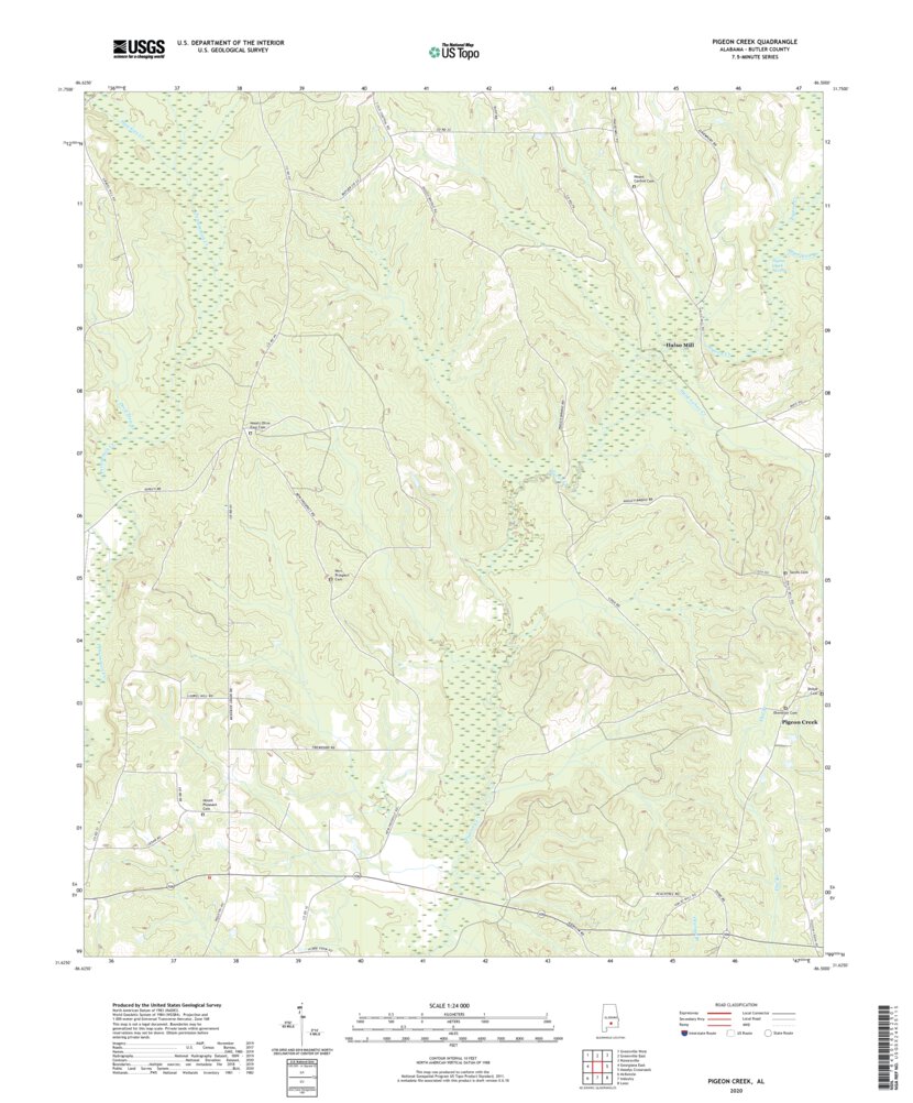Pigeon Creek, AL (2020, 24000-Scale) Map by United States Geological ...