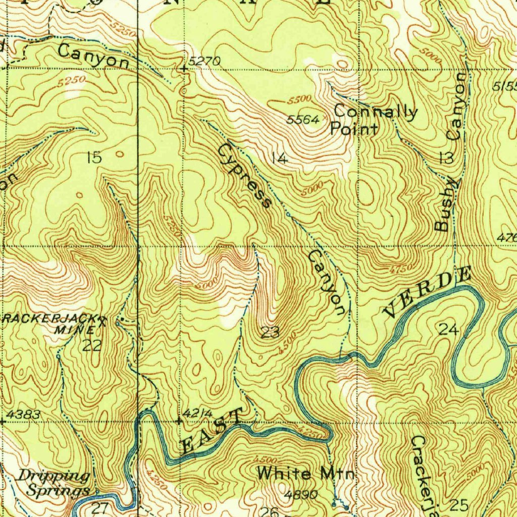 Pine, AZ (1934, 62500-Scale) Map by United States Geological Survey ...
