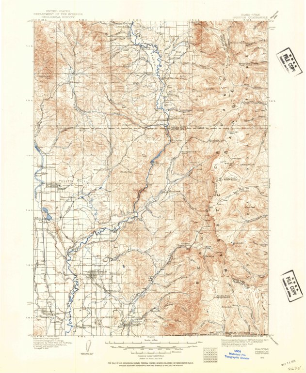 Preston, ID (1915, 125000-Scale) Map by United States Geological Survey ...