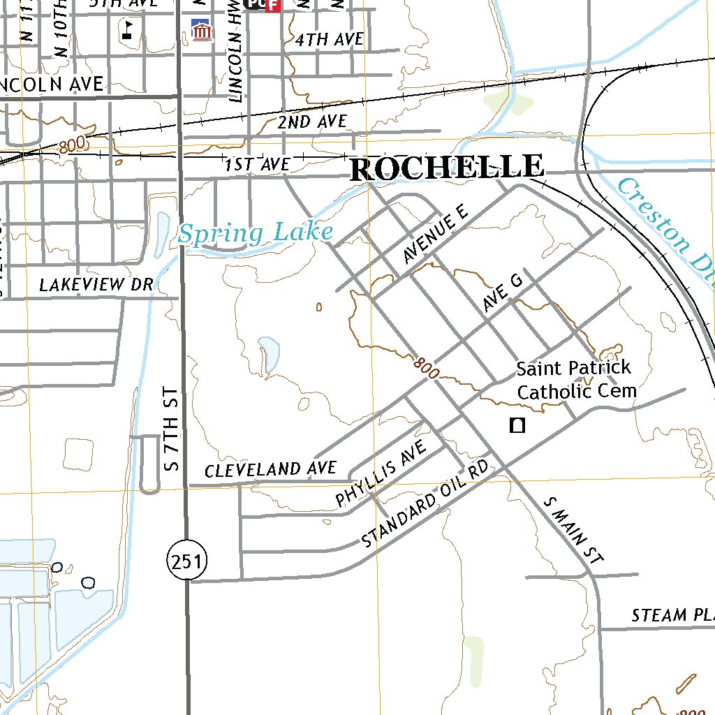 Rochelle, IL (2021, 24000-Scale) Map by United States Geological Survey ...