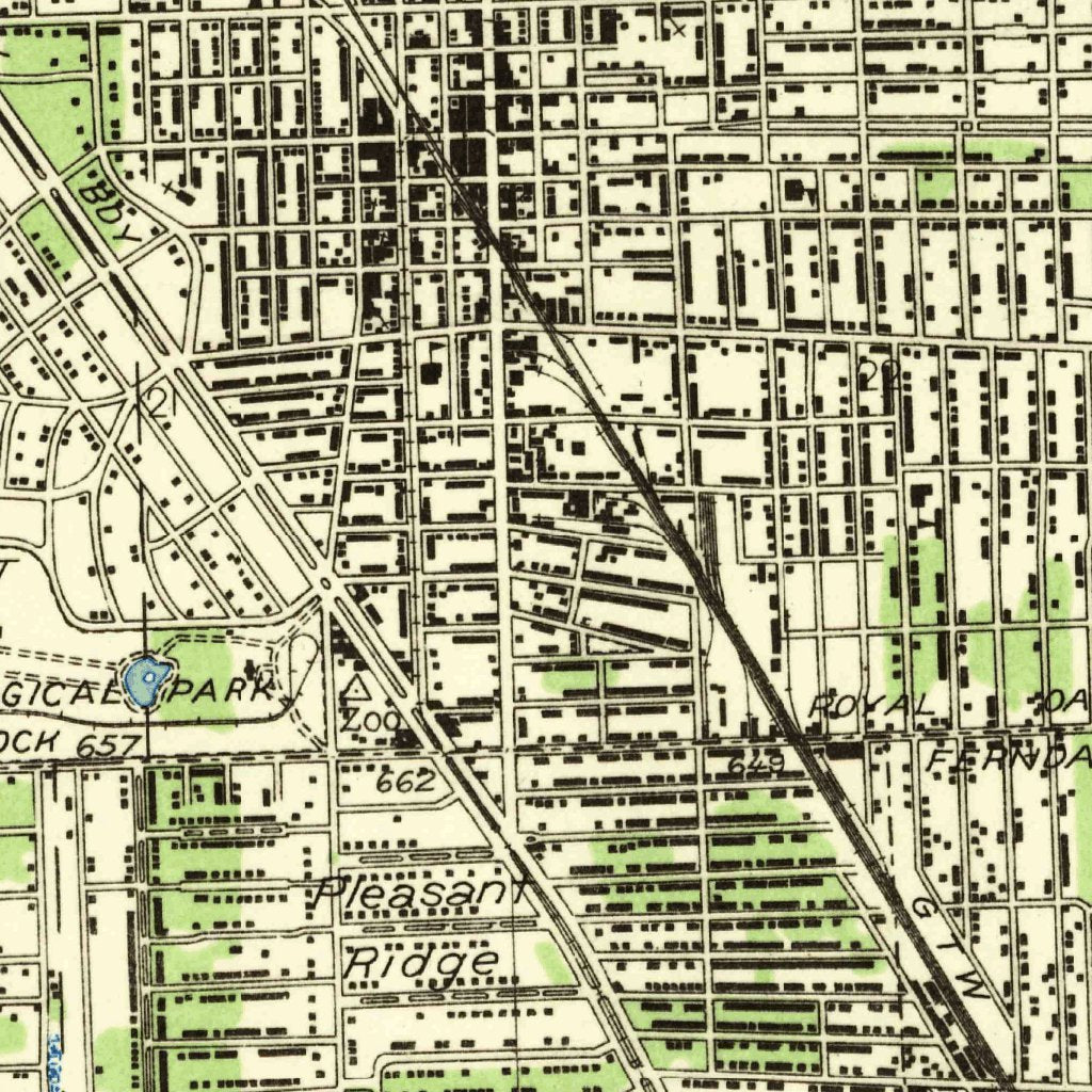 Royal Oak, MI (1936, 31680-Scale) Map by United States Geological ...