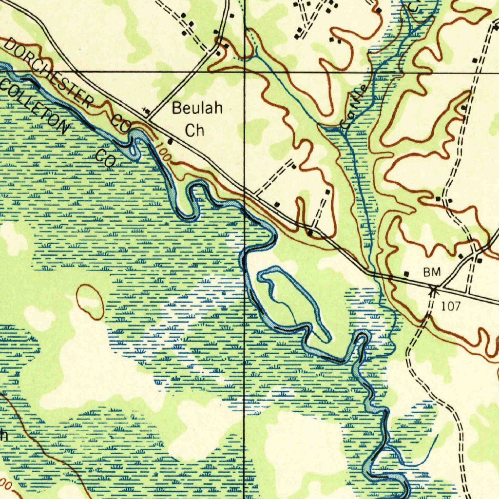 Saint George, SC (1944, 62500-Scale) Map by United States Geological ...