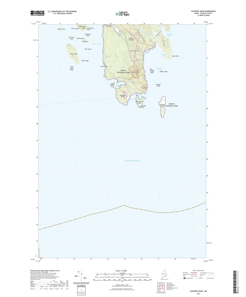 Schoodic Head, ME (2021, 24000-Scale) Map by United States Geological ...