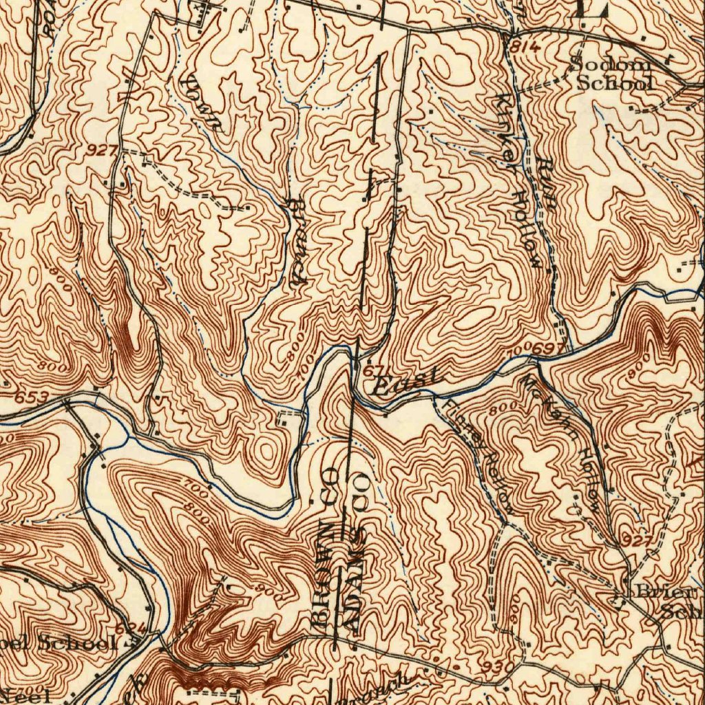 Seaman, OH (1918, 62500-Scale) Map by United States Geological Survey ...