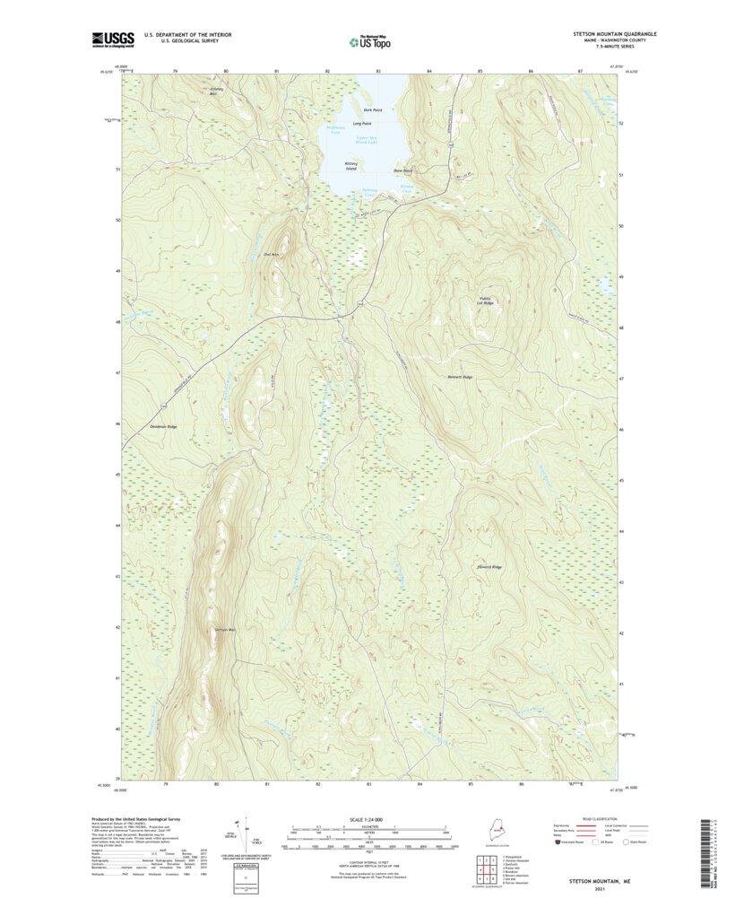 Stetson Mountain, ME (2021, 24000-Scale) Map by United States ...