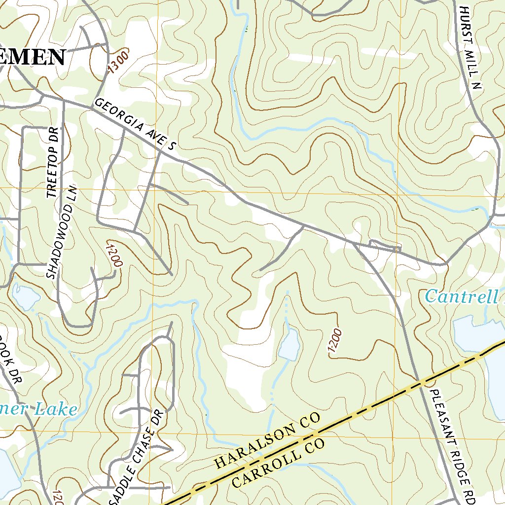 Temple, GA (2020, 24000-Scale) Map by United States Geological Survey ...