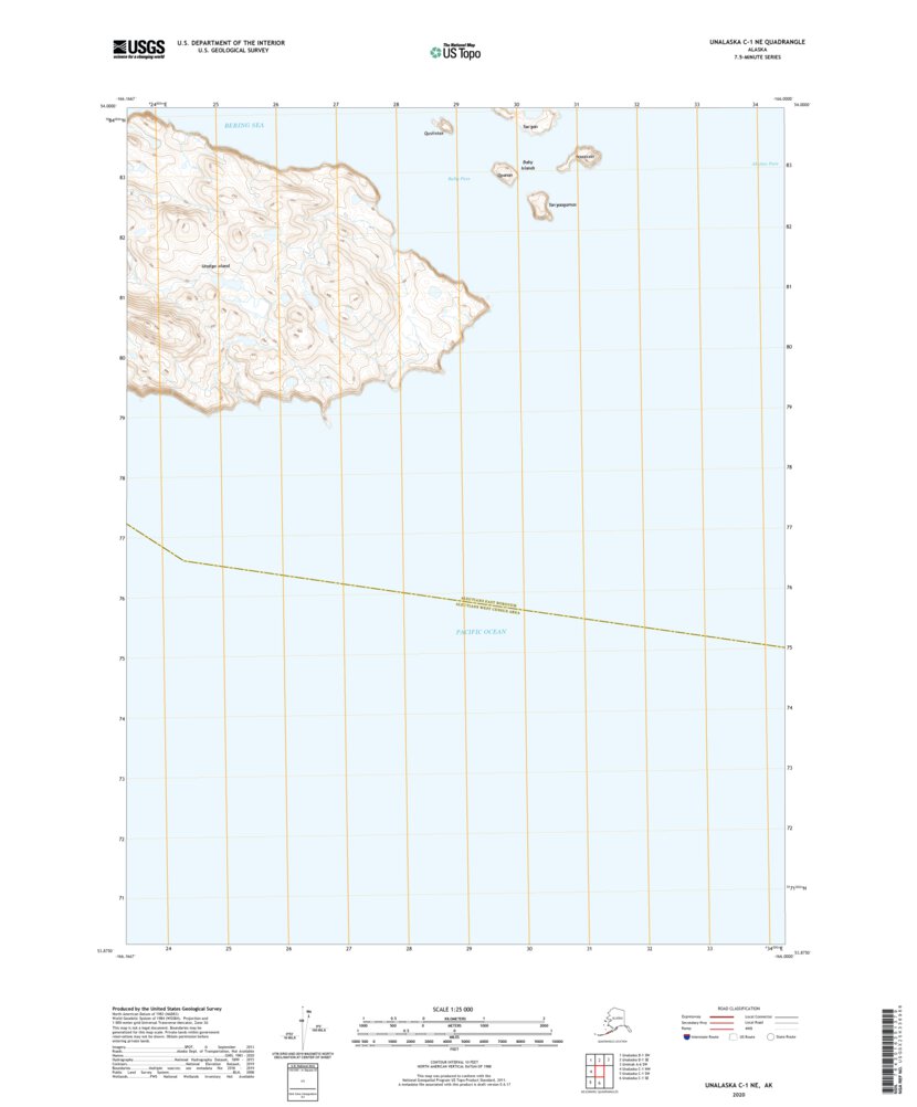 Unalaska C-1 NE, AK (2020, 25000-Scale) Map by United States Geological ...