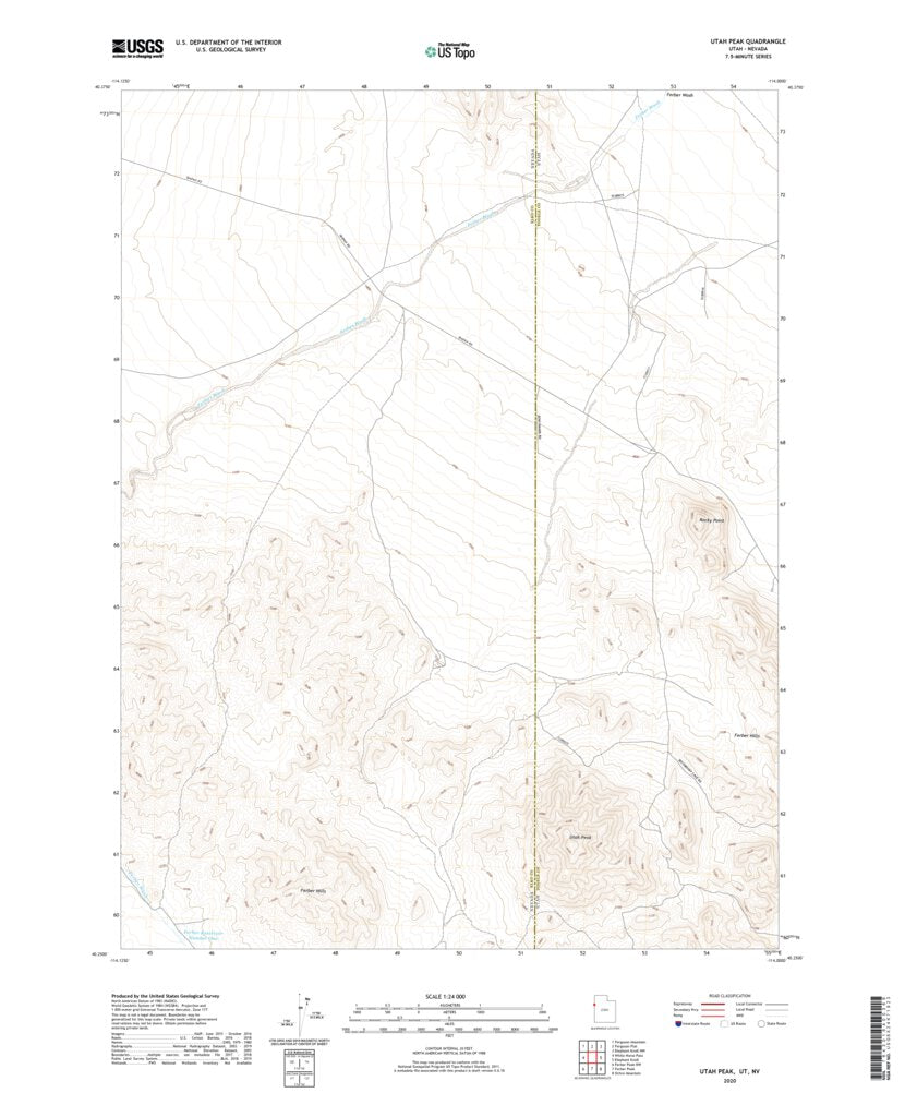 Utah Peak, UT (2020, 24000-Scale) Map by United States Geological ...