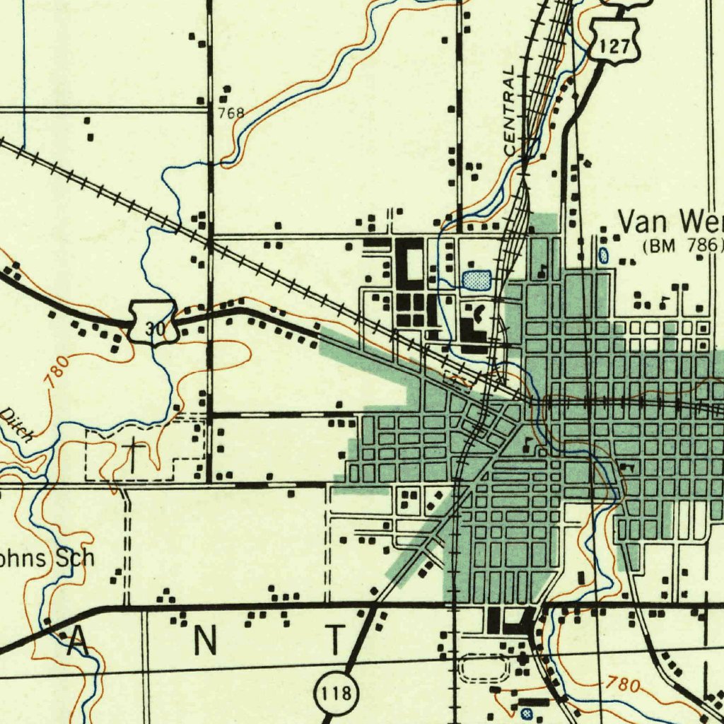 Van Wert, OH (1944, 62500-Scale) Map by United States Geological Survey ...