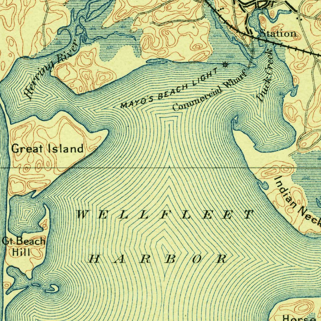 Wellfleet, MA (1889, 62500-Scale) Map by United States Geological ...