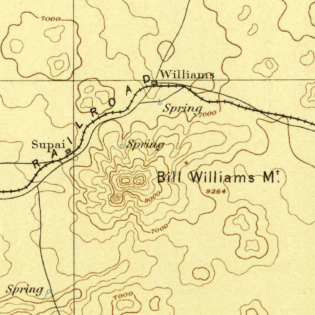 Williams E, AZ (1886, 250000-Scale) Map by United States Geological ...