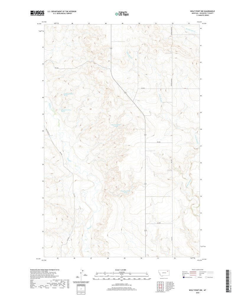 Wolf Point NW, MT (2020, 24000-Scale) Map by United States Geological ...