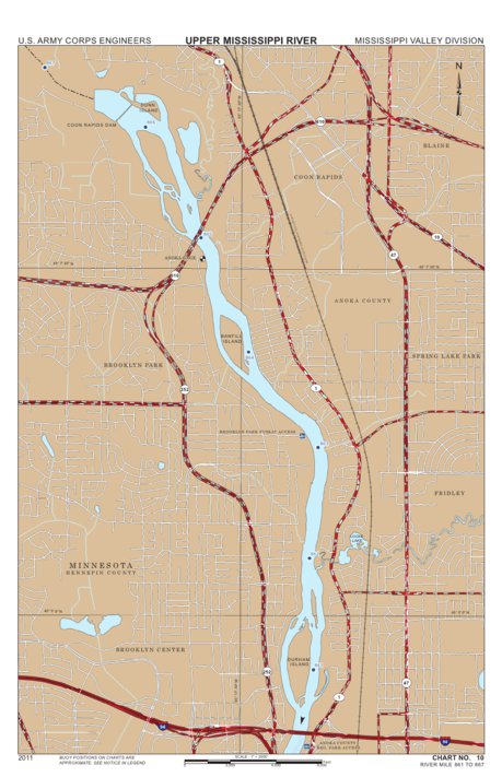 Chart 10 - Mississippi River Miles 867-861 Map by US Army Corps of ...