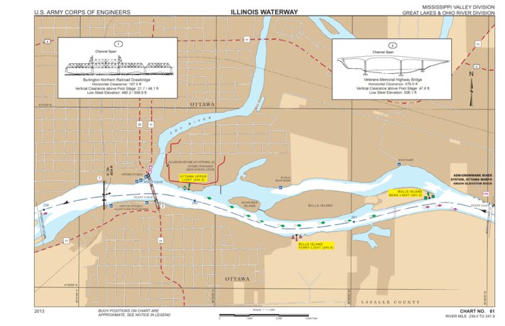 Chart 81 - Illinois River Miles 239.0 - 241.9 Map by US Army Corps of ...