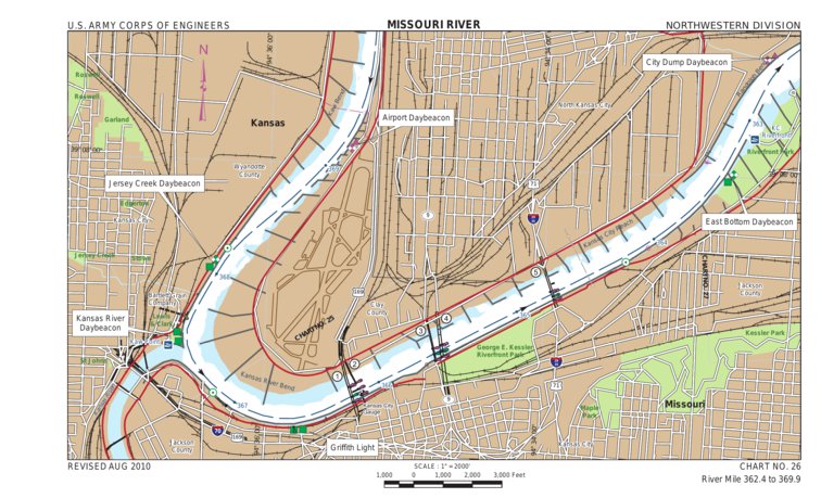 Lower Missouri, River Mile 362.4 to 369.9 Map by US Army Corps of ...