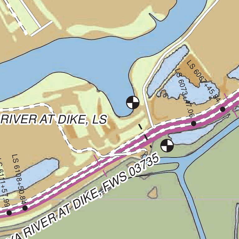 Chart 37- Bayou Teche at West Calumet Floodgate Map by US Army Corps of ...