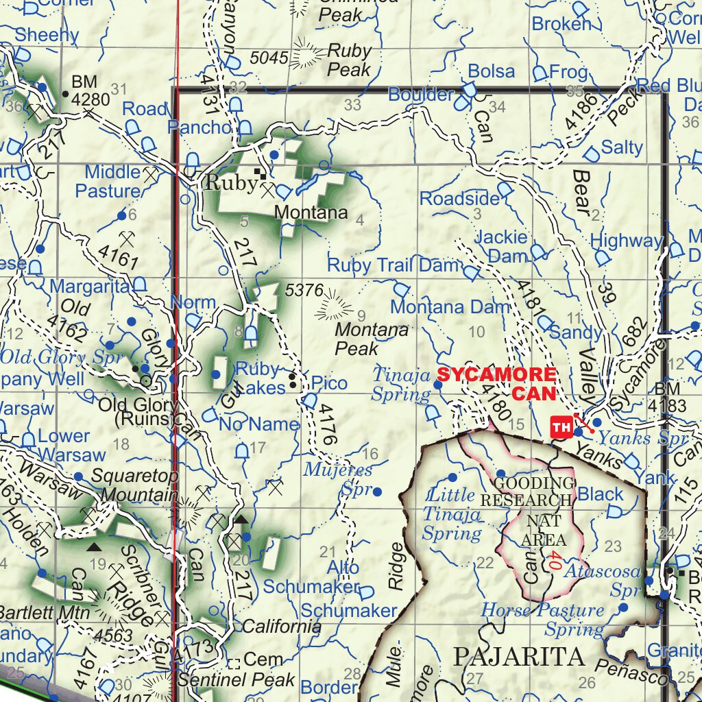 Coronado National Forest, Nogales and Sierra Vista Ranger Districts Map ...