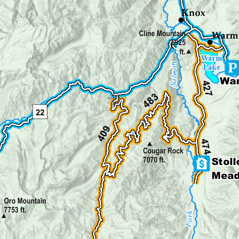 Boise National Forest Winter Travel Map Cascade Ranger District 2023 by ...