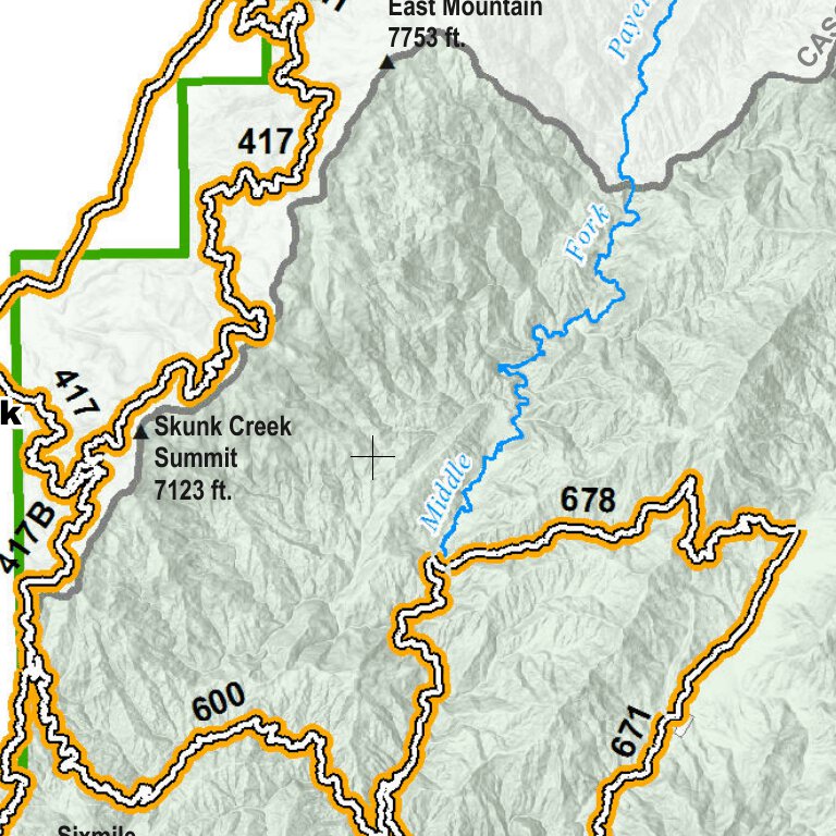 Boise National Forest Winter Travel Map Emmett & Lowman Ranger ...