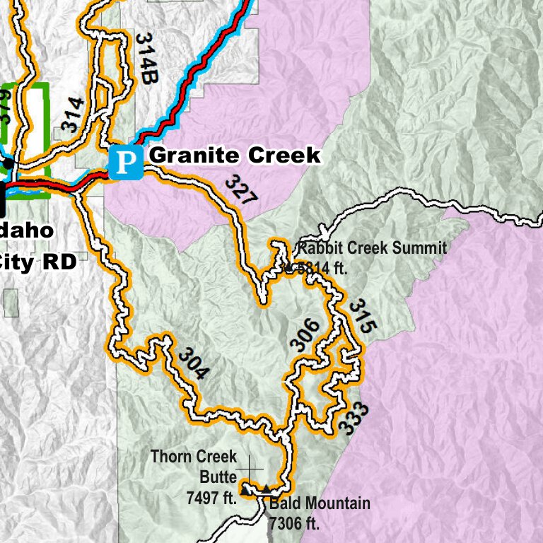 Boise National Forest Winter Travel Map Idaho City Ranger District 2023 ...
