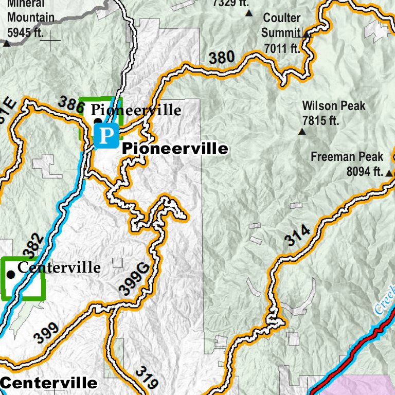 Boise National Forest Winter Travel Map Idaho City Ranger District 2023 ...