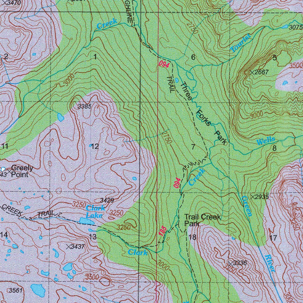 Bridger Wilderness North Half Bridger-Teton National Forest 2005 Map by ...