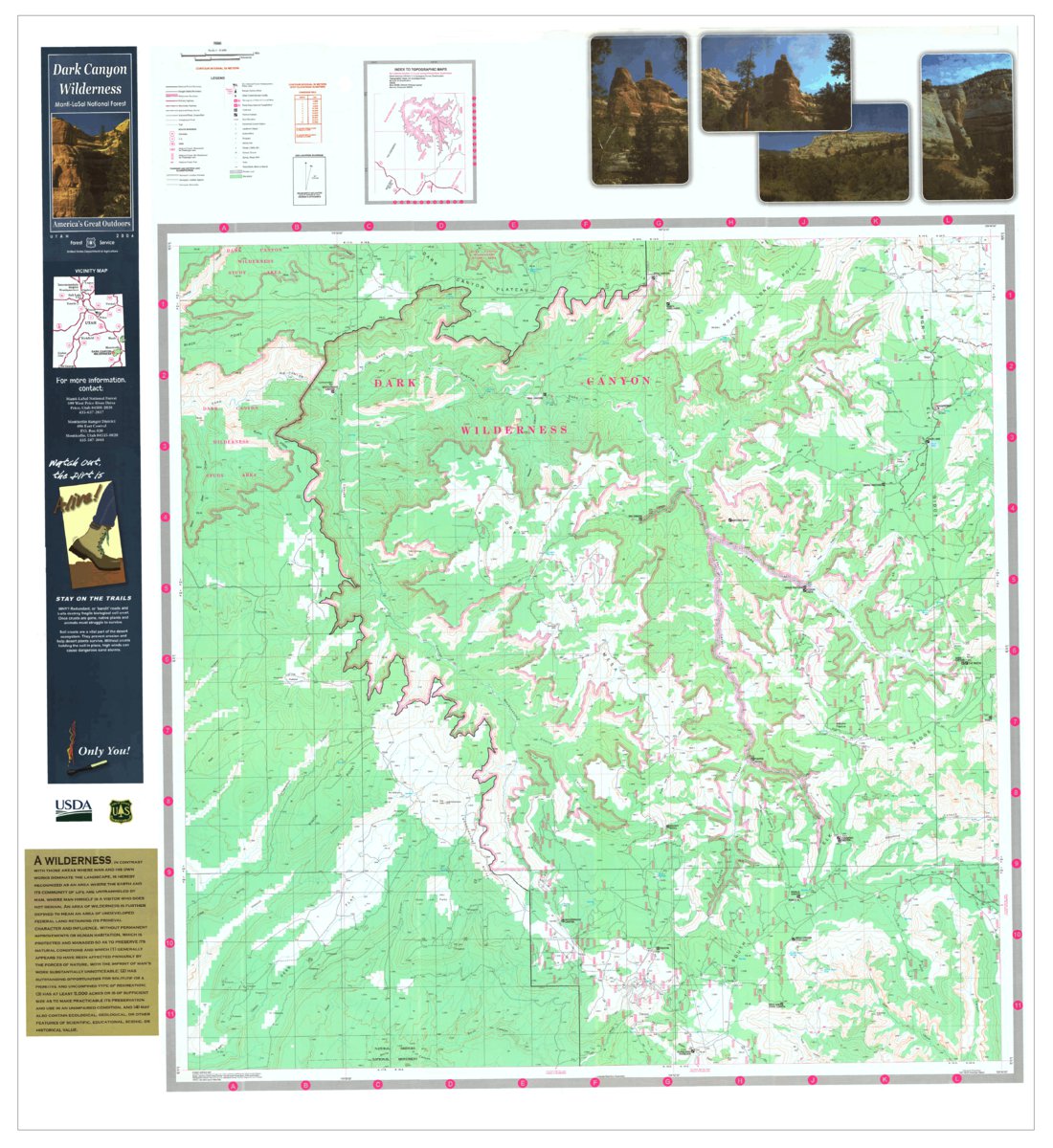 Dark Canyon Wilderness Manti-La Sal National Forest 2006 Map by US ...