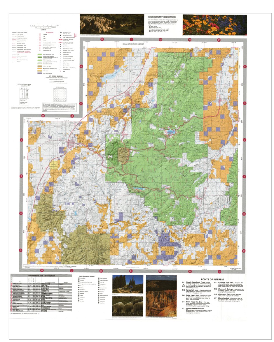Dixie National Forest Cedar City Ranger District 2006 Map by US Forest ...