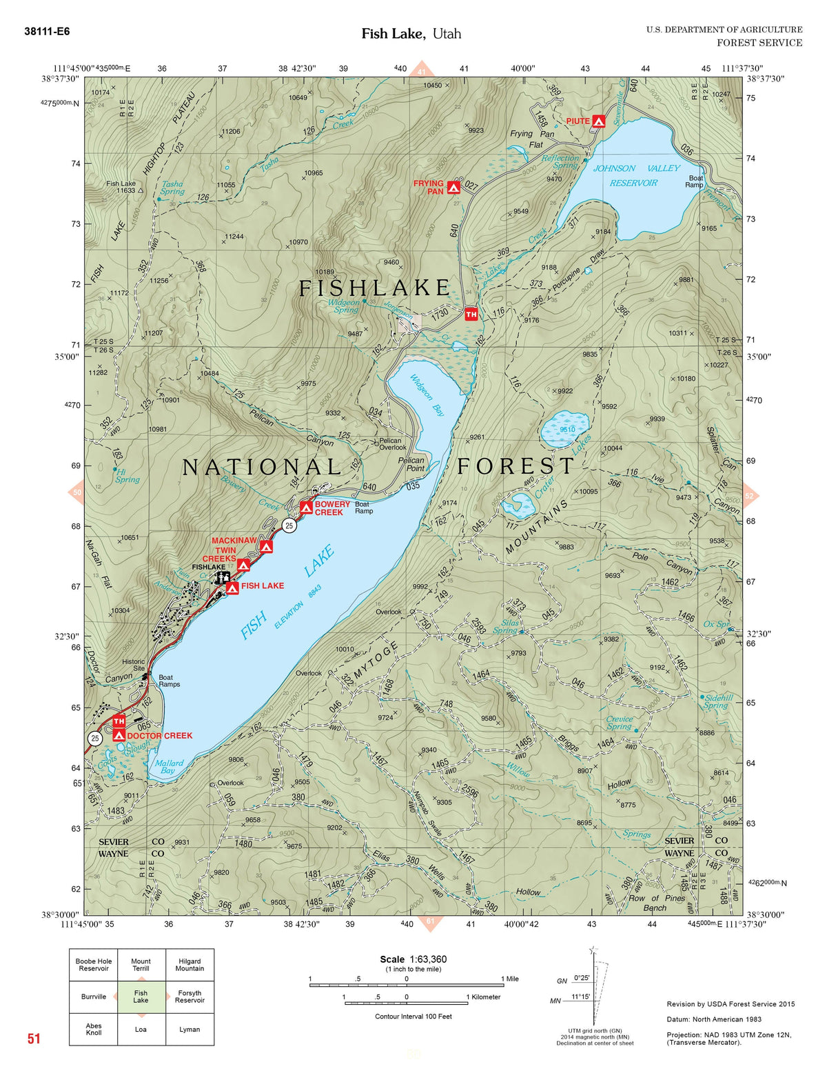 Fishlake National Forest Atlas Map by US Forest Service R4 | Avenza Maps