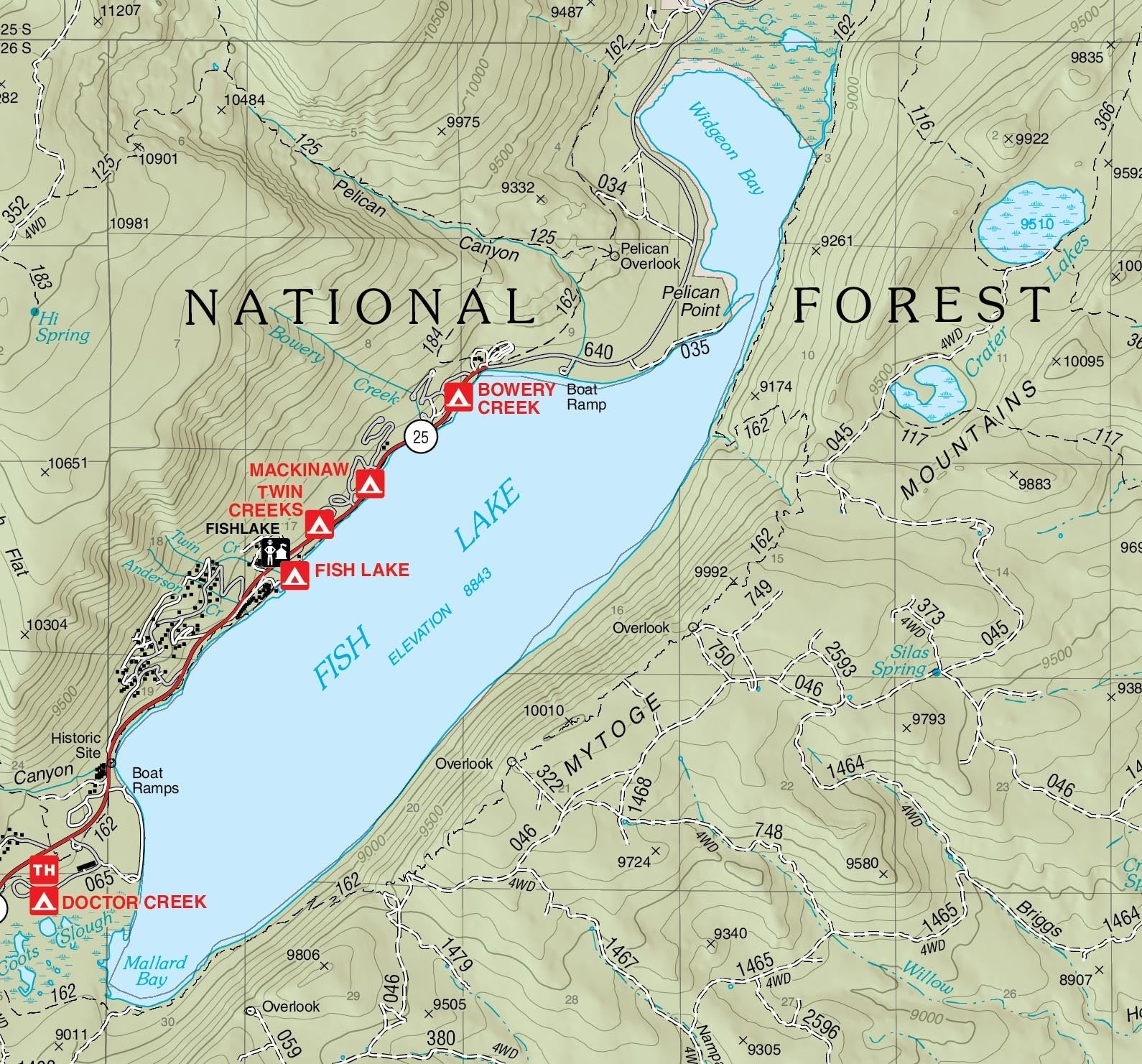 Fishlake National Forest Atlas Map by US Forest Service R4 | Avenza Maps