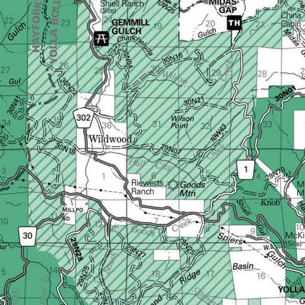 2015 Trinity Unit Fuelwood Map (south) by US Forest Service R5 | Avenza ...