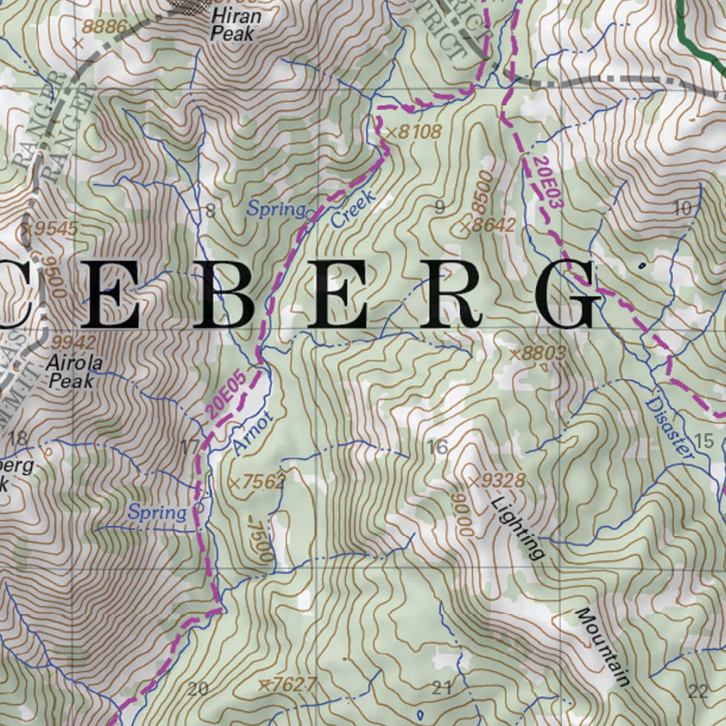 Carson-Iceberg Wilderness Map by US Forest Service R5 | Avenza Maps