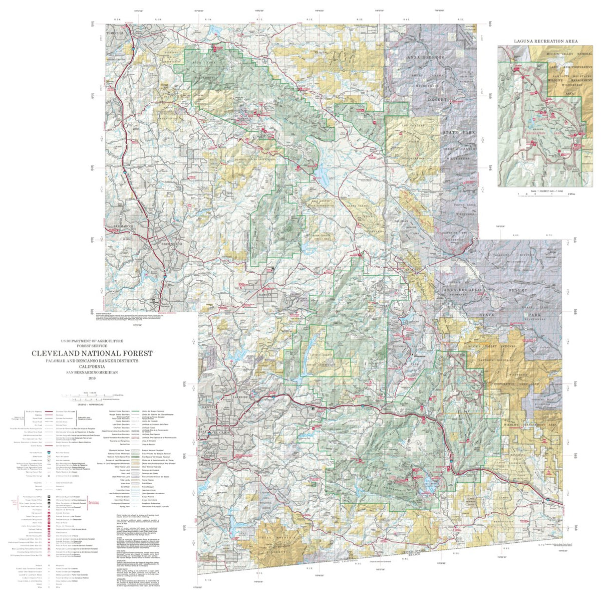Cleveland National Forest Visitor Map - South (2010) by US Forest ...