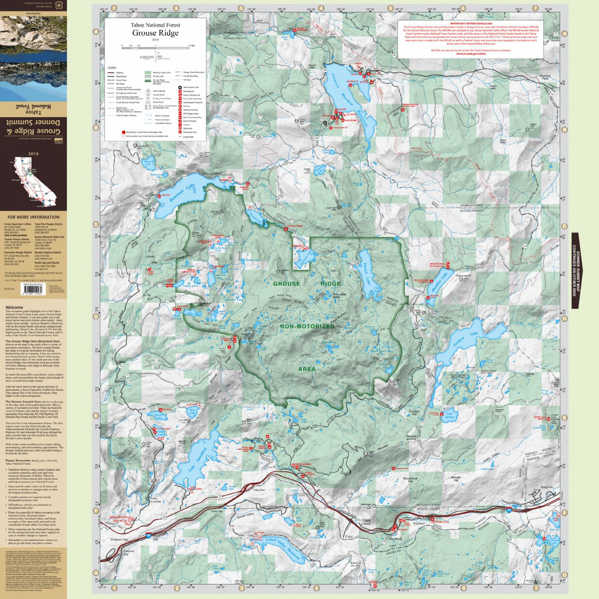 Grouse Ridge Donner Summit, Tahoe National Forest Map by US Forest ...
