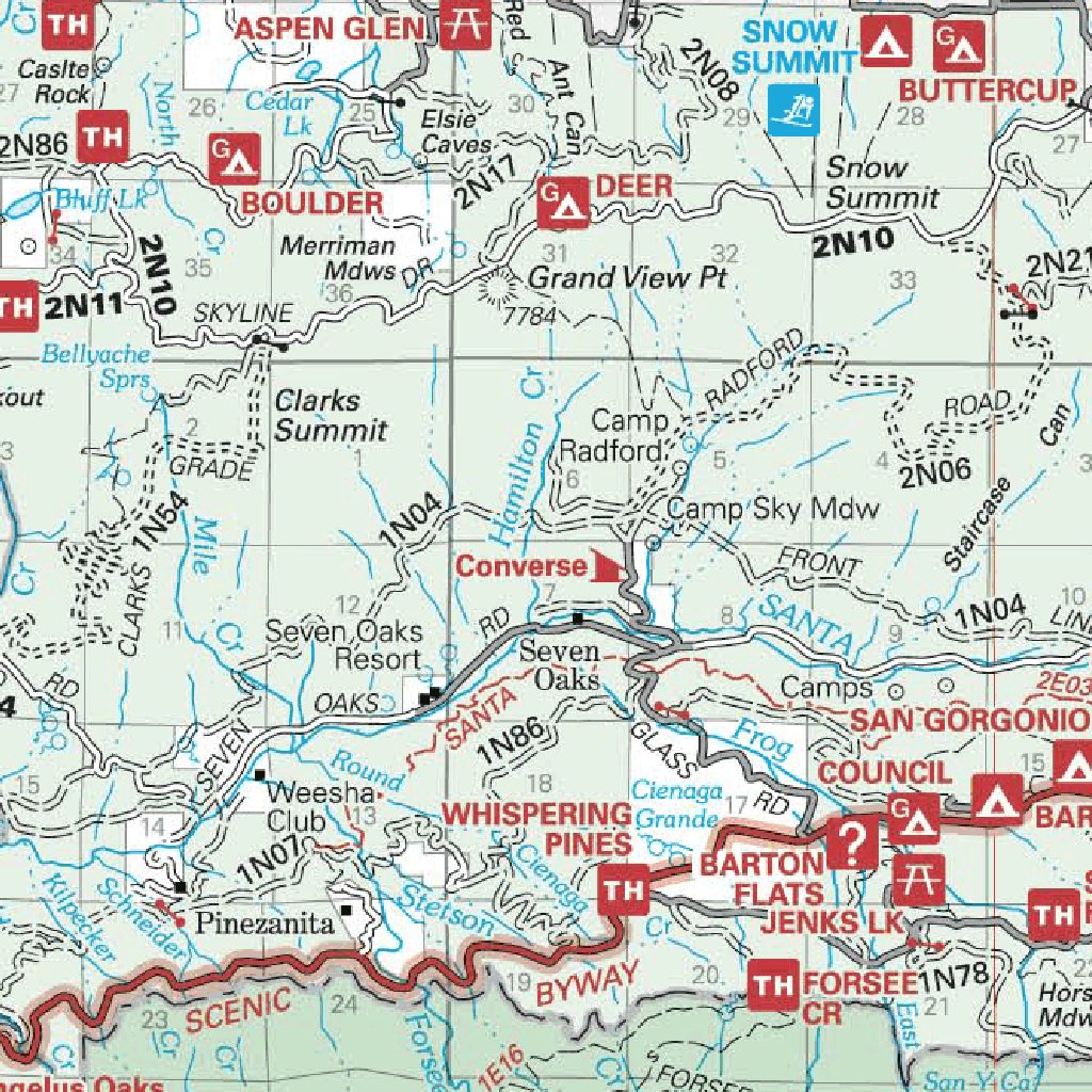 San Bernardino National Forest Visitor Map - North (2009) by US Forest ...