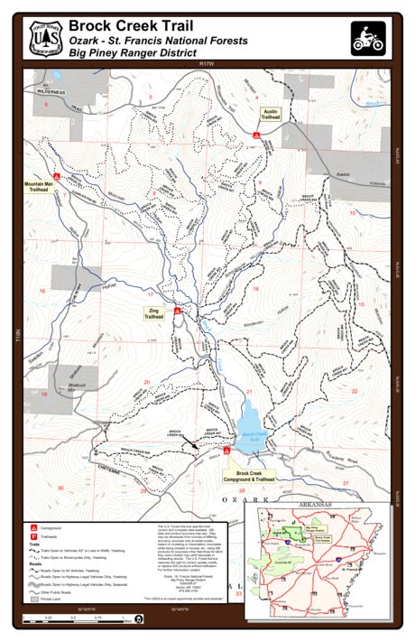 Brock Creek Trails - Ozark National Forest, Big Piney Ranger District ...