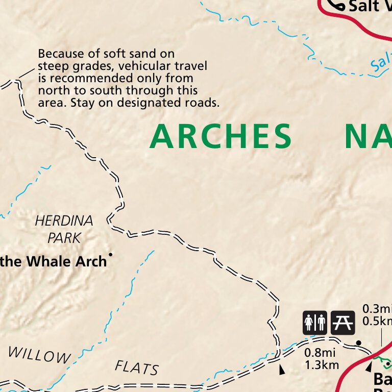 Arches National Park Map by US National Park Service | Avenza Maps