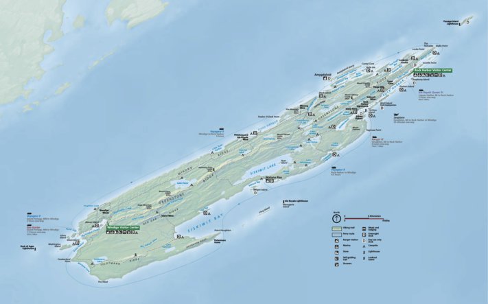 Isle Royale National Park Map by US National Park Service | Avenza Maps