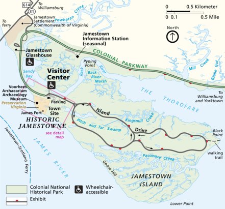 Jamestown National Historic Site Map by US National Park Service | Avenza Maps