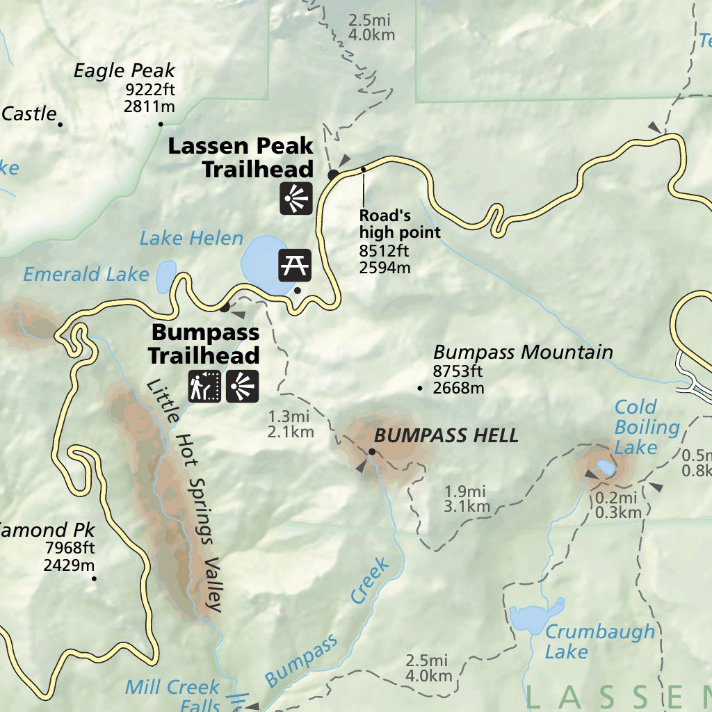 Lassen Volcanic National Park Map by US National Park Service | Avenza Maps