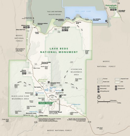 Lava Beds National Monument Map by US National Park Service | Avenza Maps
