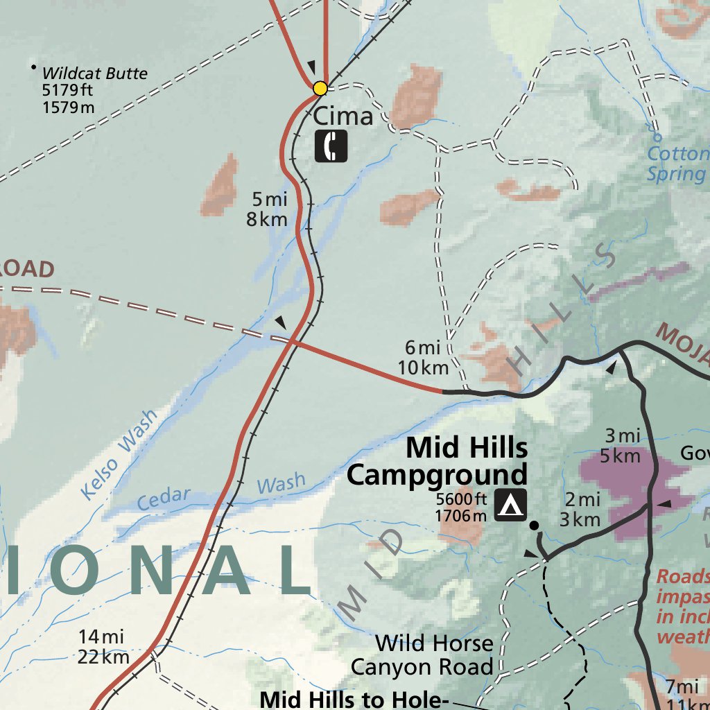 Mojave National Preserve Map by US National Park Service | Avenza Maps