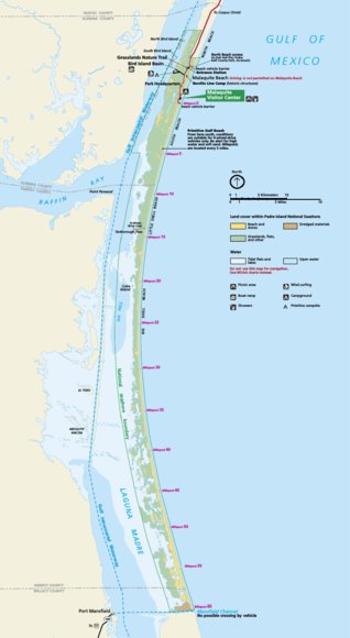 Padre Island National Seashore Map by US National Park Service | Avenza ...