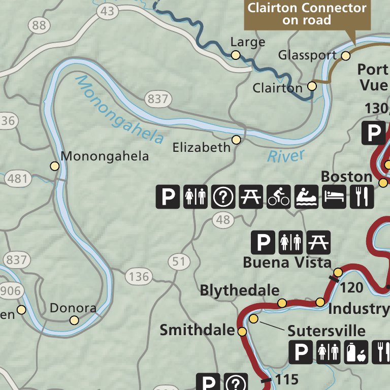 Potomac Heritage National Scenic Trail (Great Allegheny Passage) Map by ...