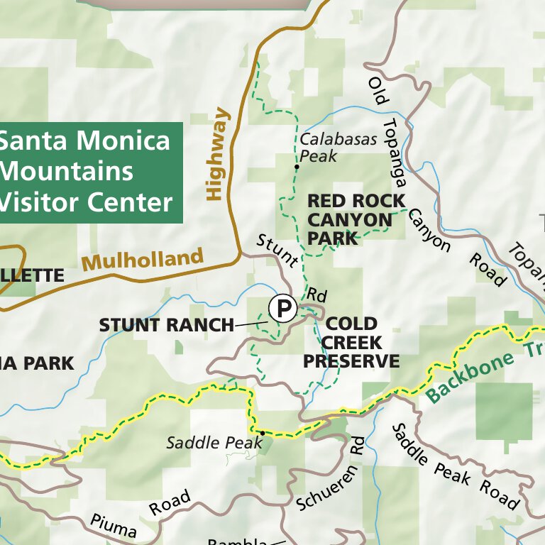 Santa Monica Mountains National Recreation Area Map by US National Park ...