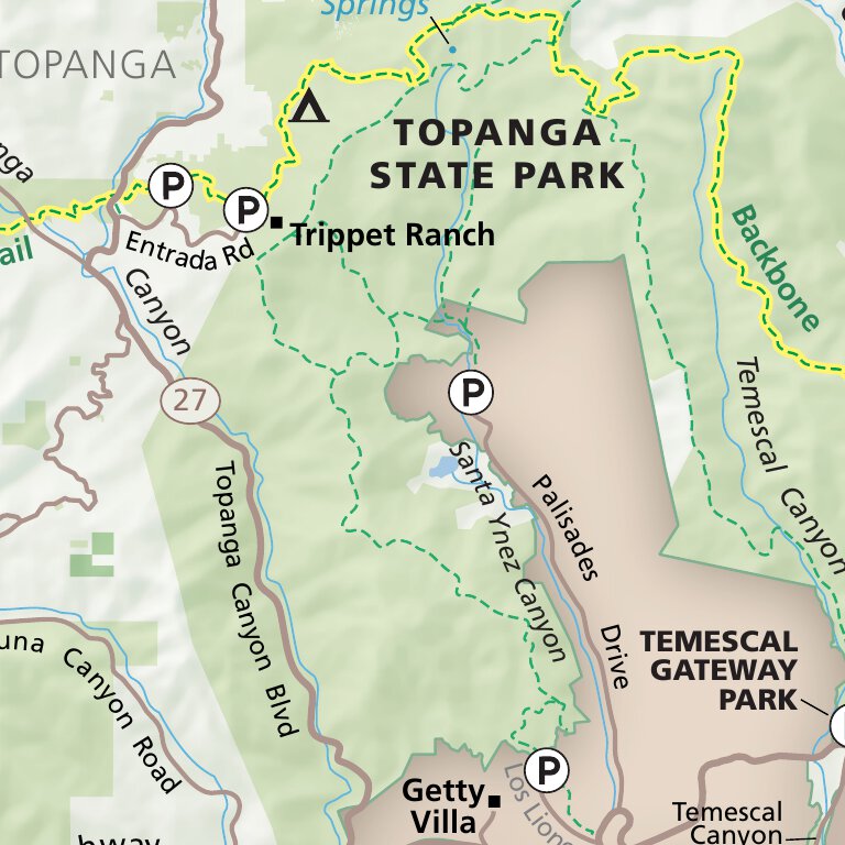 Santa Monica Mountains National Recreation Area Map by US National Park ...